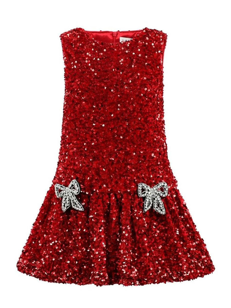 Ruby Bows Dress | Posh Tots Children's Boutique