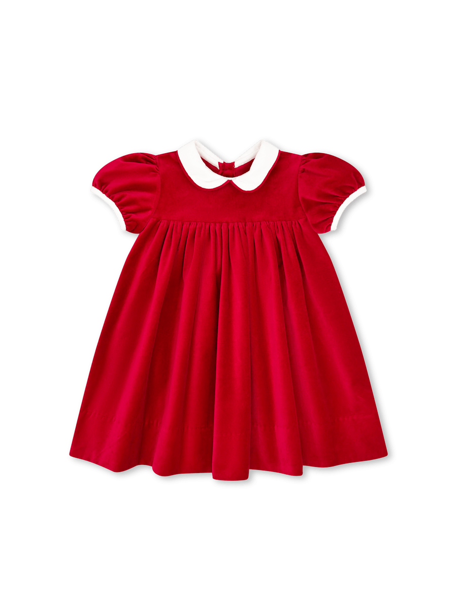Memory Making Dress- Ruby Red Velvet | Posh Tots Children's Boutique