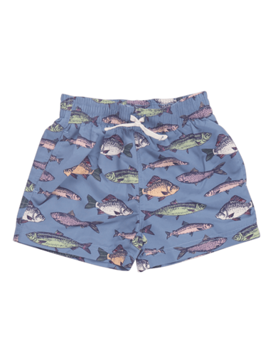 Baby Boy Swim Trunks-Bluestone Fishies | Posh Tots Children's Boutique
