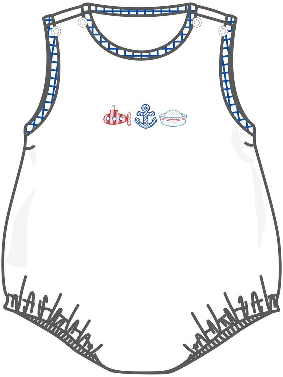 Little Skipper Boy Bubble | Posh Tots Children's Boutique