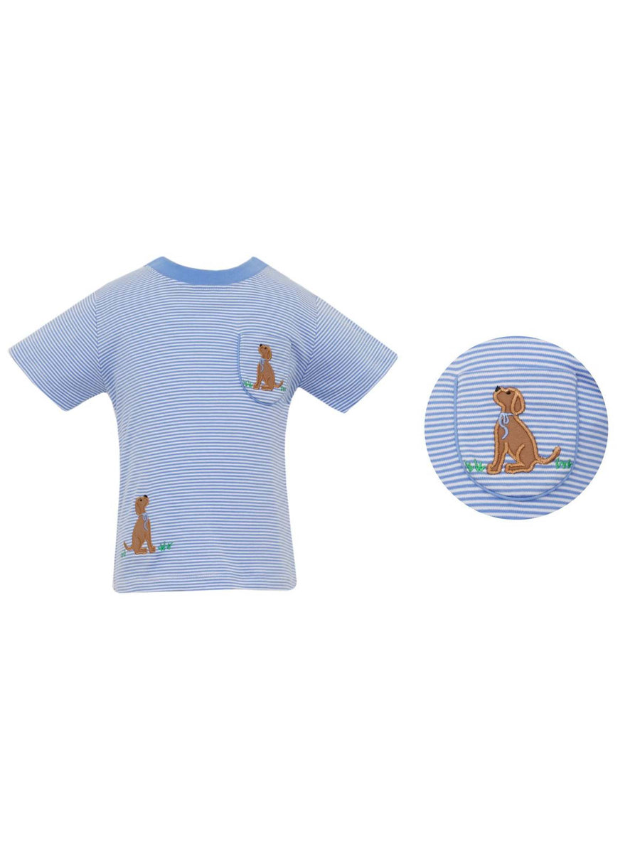 Striped Lab Boy's Shirt | Posh Tots Children's Boutique