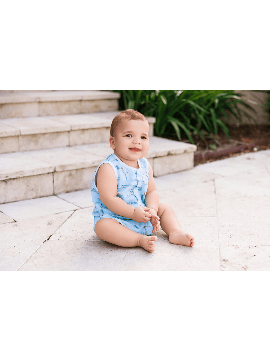 Gator Games Organic Muslin Shortall | Posh Tots Children's Boutique