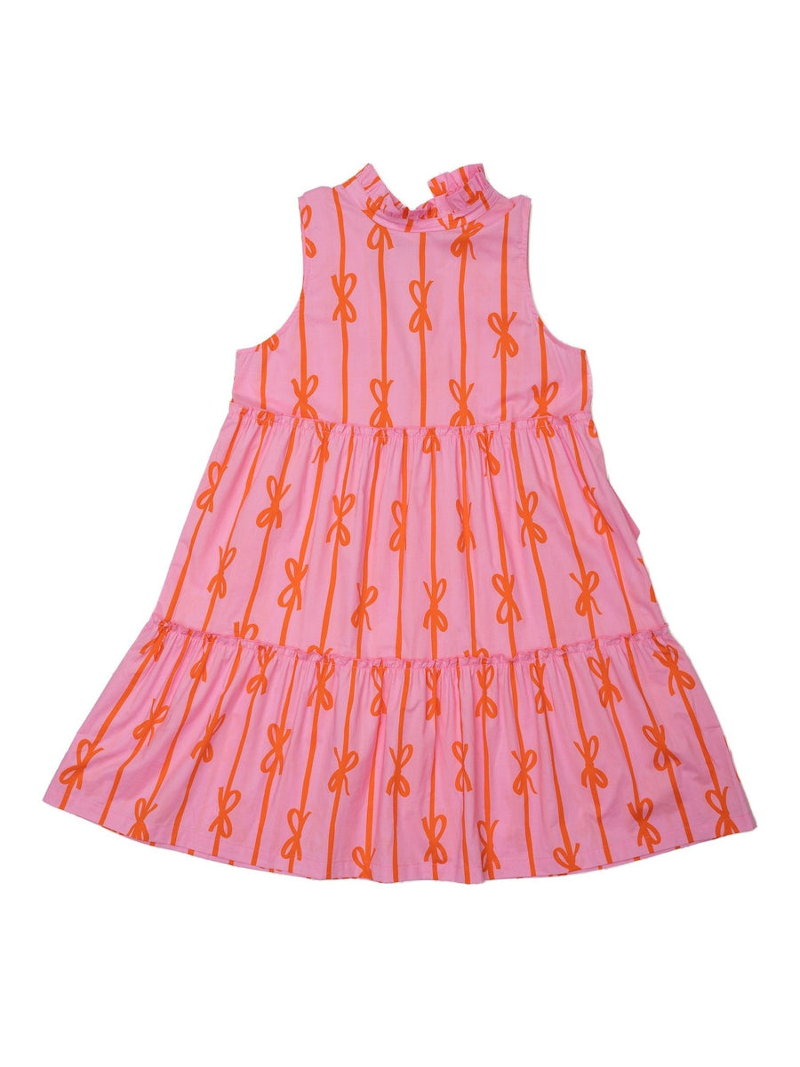 Addison Pink Bow Dress | Posh Tots Children's Boutique