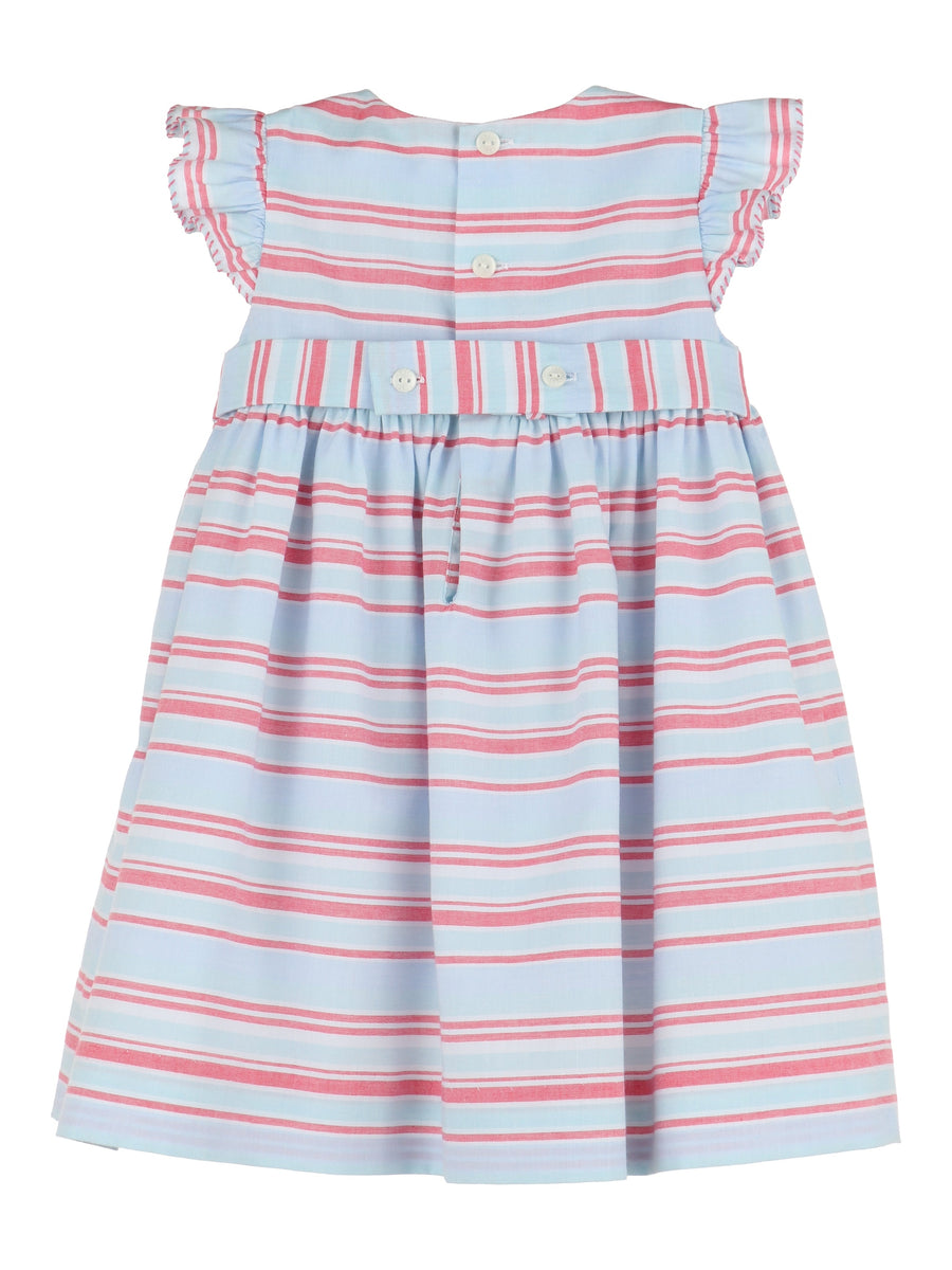 Stripe Dotted Dress | Posh Tots Children's Boutique
