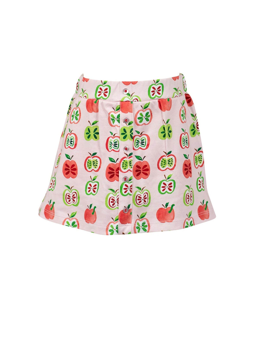Gala Apples Button Skort | Posh Tots Children's Boutique