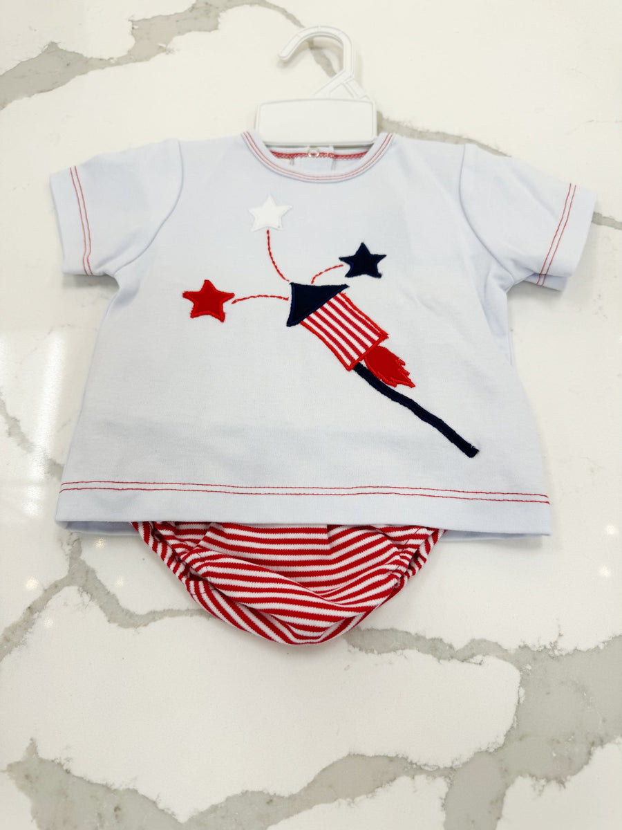 Rockets Red Glare Diaper Set | Posh Tots Children's Boutique