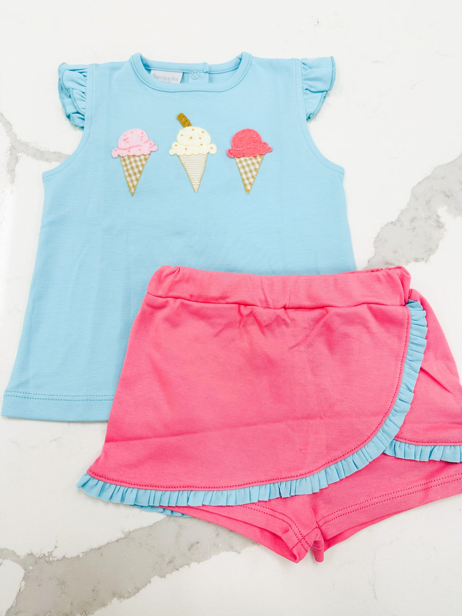 Soft Serve Skort Set | Posh Tots Children's Boutique
