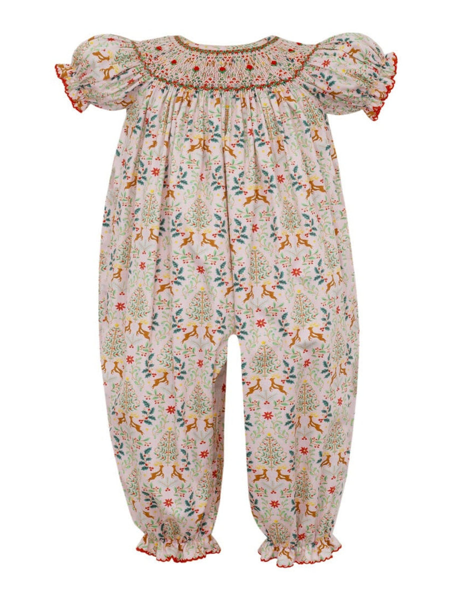 PRE-ORDER Yuletide Smocked Long Bubble | Posh Tots Children's Boutique