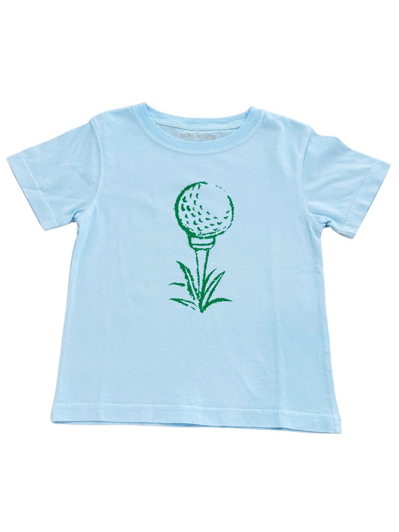 Light Blue Golf Tee S/S T-Shirt | Posh Tots Children's Boutique