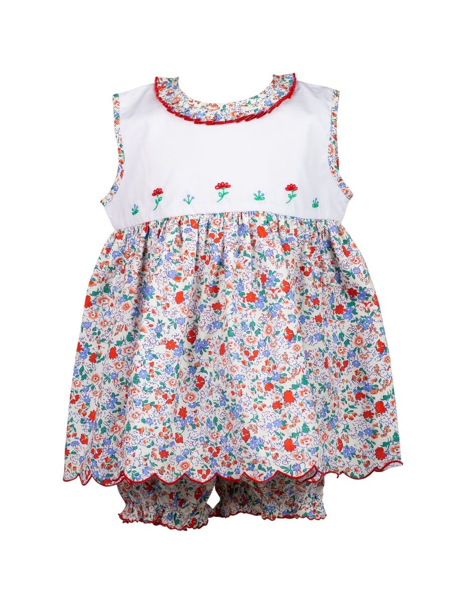 Rosie Red Floral Bloomer Set | Posh Tots Children's Boutique
