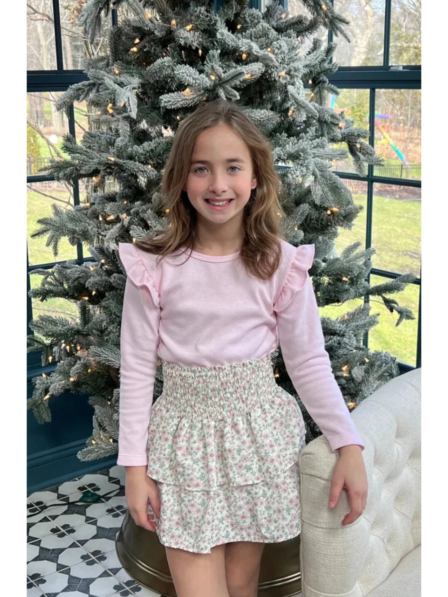 Smocked Skirt- Cherry Blossom | Posh Tots Children's Boutique