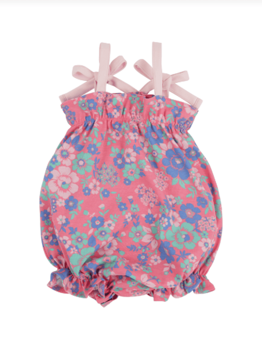 Rosey Romper - Mt Paran Mini Flora/Palm Beach Pink | Posh Tots Children ...