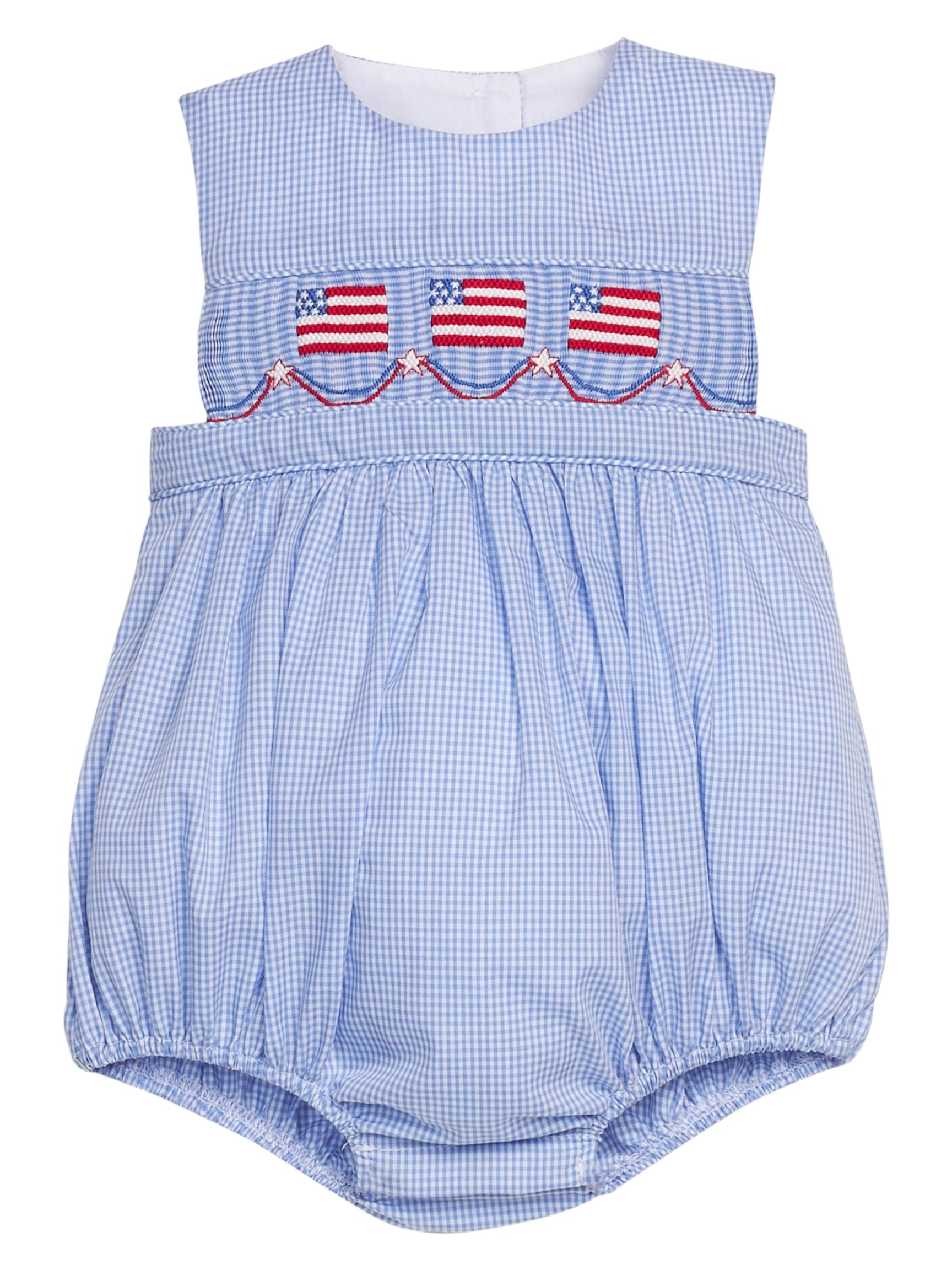 Smocked Apron Bubble - Flags – Posh Tots Children's Boutique