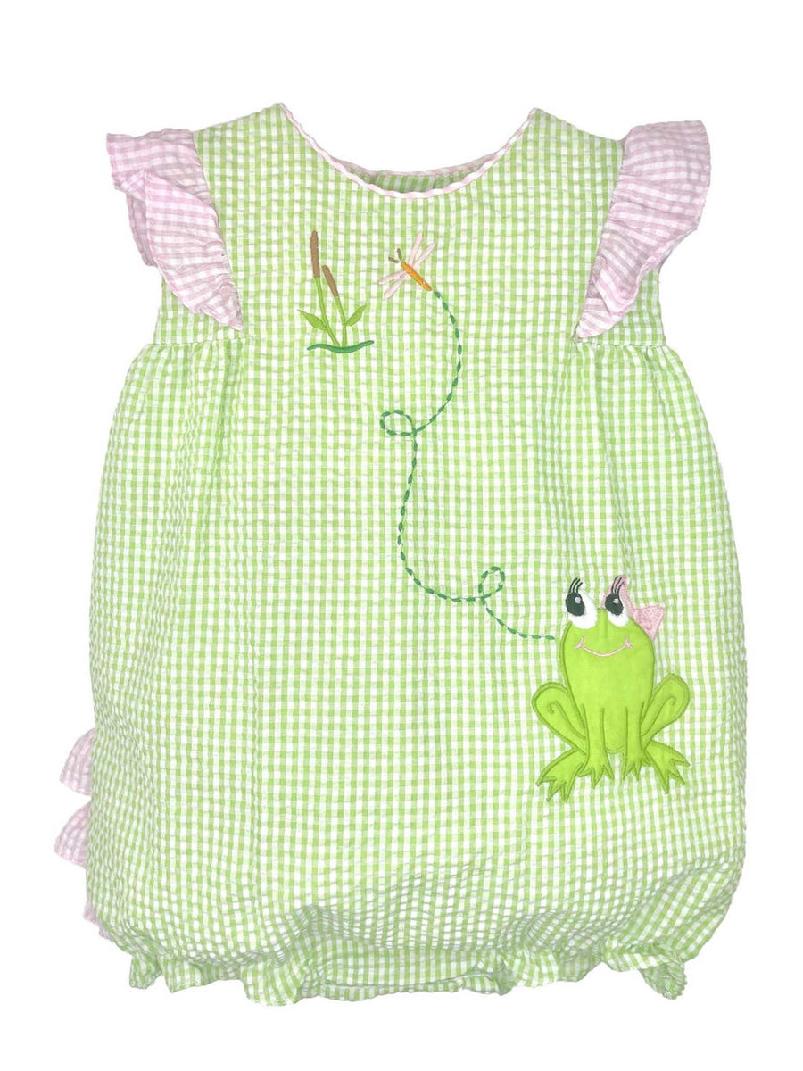 Sunbubble w/Frog Applique & Embroidery | Posh Tots Children's Boutique