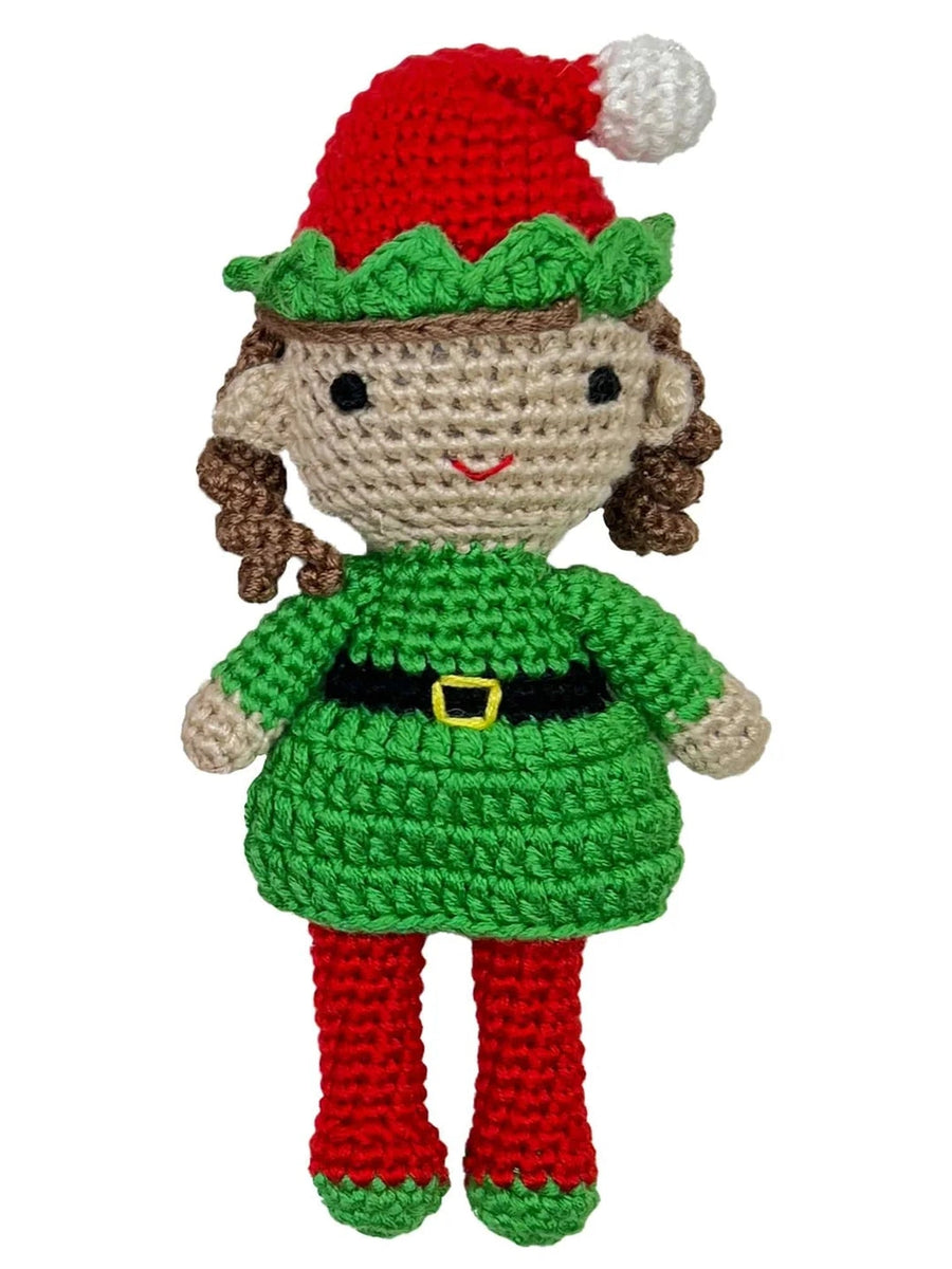 Elf Girl Bamboo Crochet Rattle | Posh Tots Children's Boutique