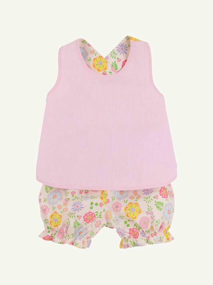Betsey Bow Back Set - Boca Grande Begonia | Posh Tots Children's Boutique