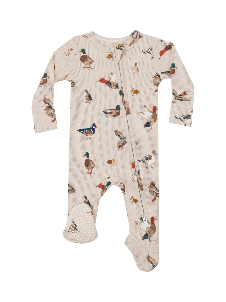2 Way Zipper Footie-Ducks | Posh Tots Children's Boutique